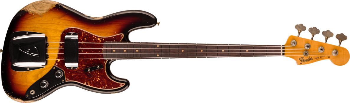 1961 Jazz Bass® Heavy Relic®, 3A Rosewood Fingerboard, 3-Color Sunburst